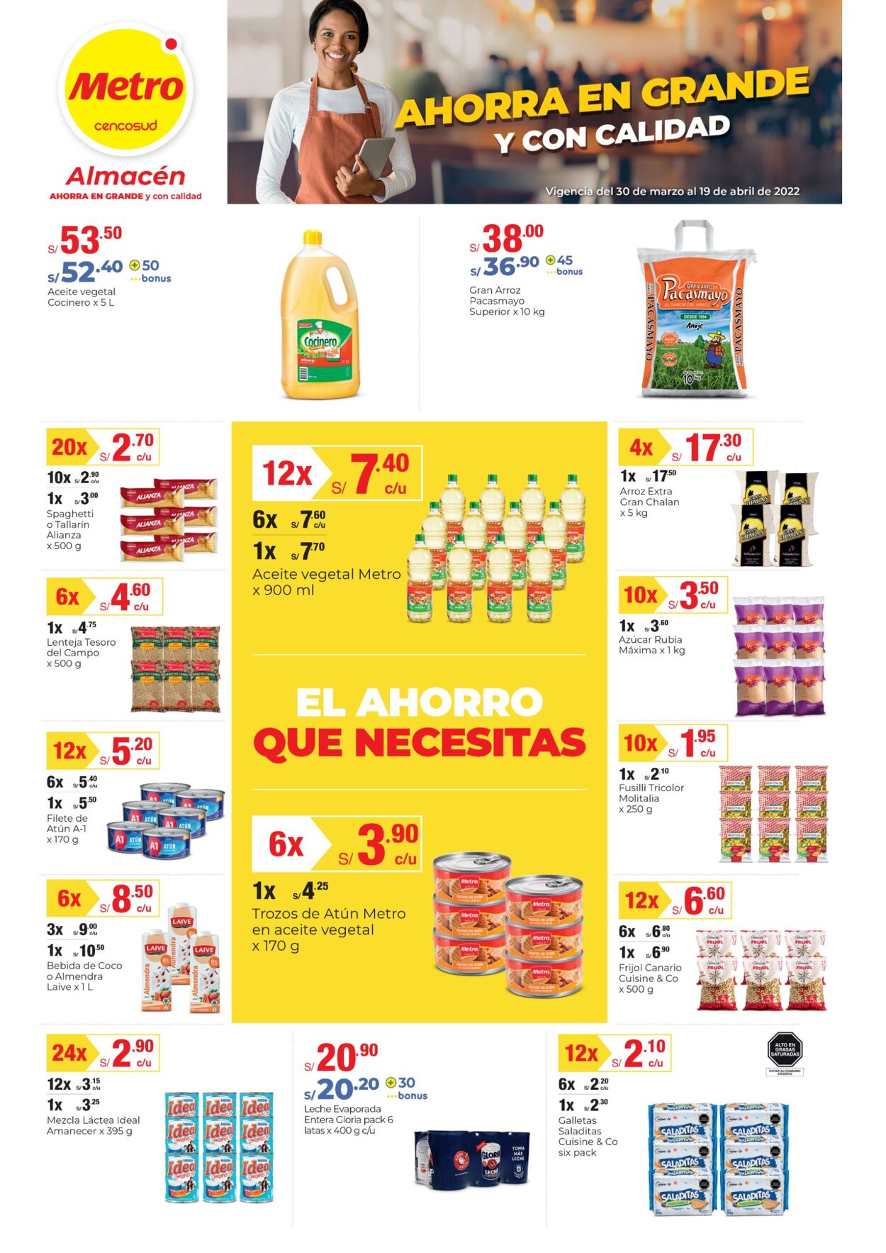 Metro Catálogo Promocional - Válido del 30.03 al 19.04 - Página nº 1 ...